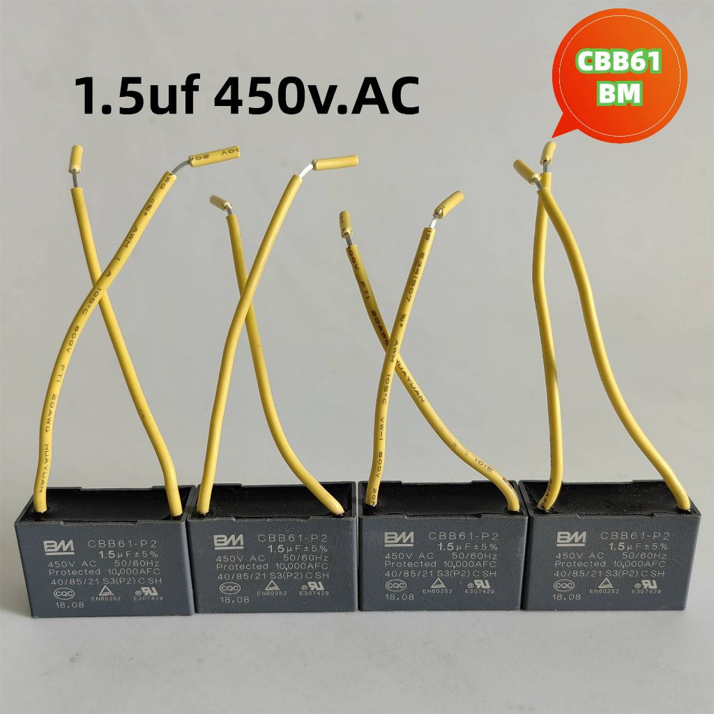 Bm CBB61 1.5 UF 450VAC Fan Starter Capacitor Fan Repair | Shopee ...