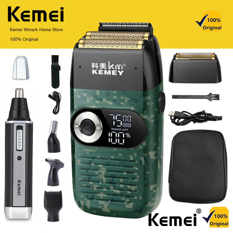 Kemei KM-2027 Rechargeable Shaver Electric Shaver Rechargeable Beard ...