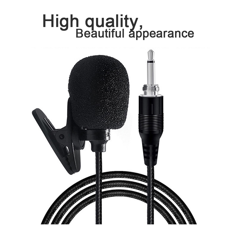 3.5mm Screw Thread Plug Wired Condenser Microphone Tie Clip On Lapel ...