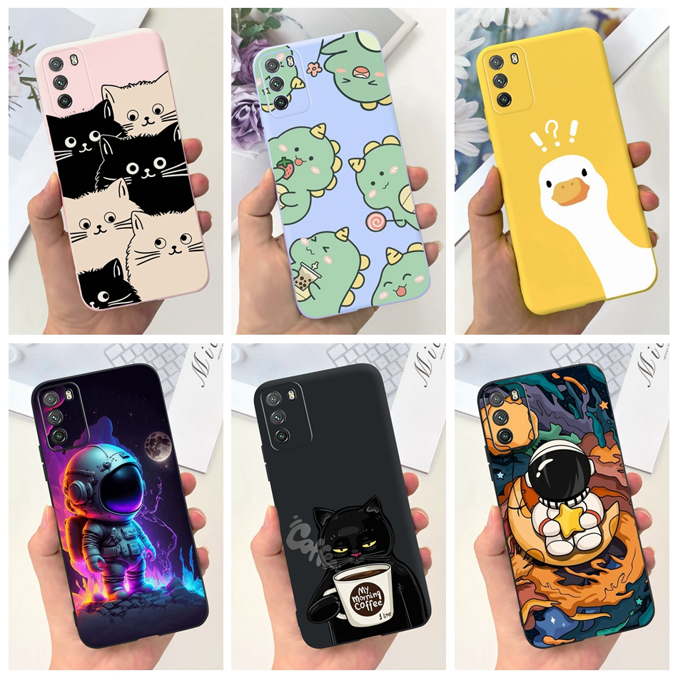 Xiaomi Poco M3 Cute Cat Dinosaur Duck Astronaut Cartoon Jelly Phone ...