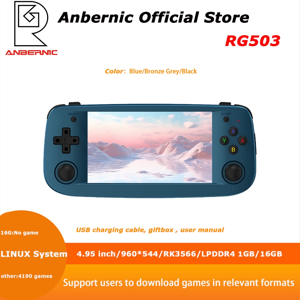 ANBERNIC RG503 emulator game console 4 inch OLED screen Linux system ...