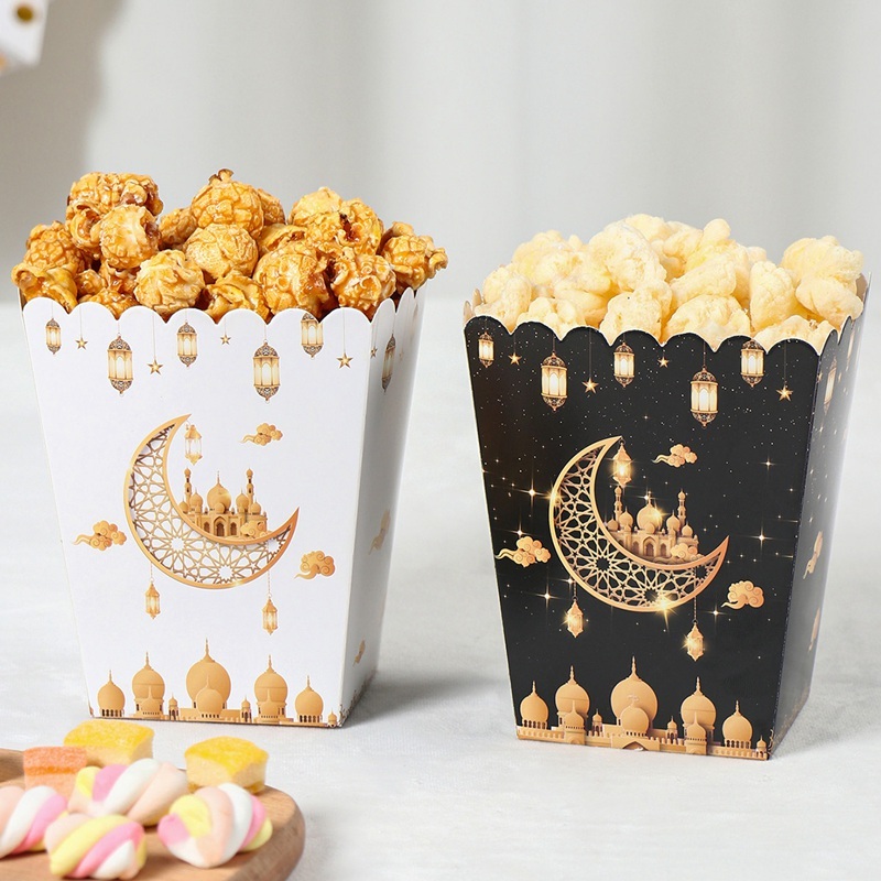 6pcs EID Popcorn Boxes Mini Paper Popcorn Box Cardboard Popcorn ...