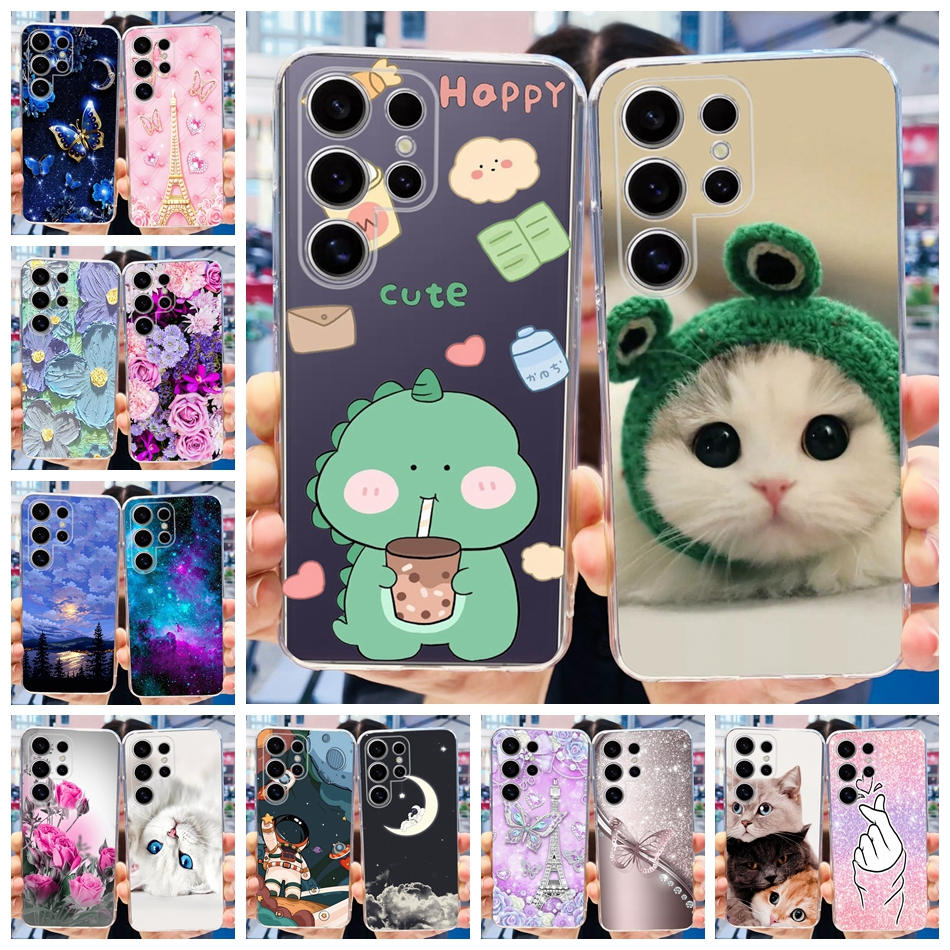 Samsung Galaxy S24 Ultra 2024 Cute Dinosaur Cat Pattern Phone Casing ...