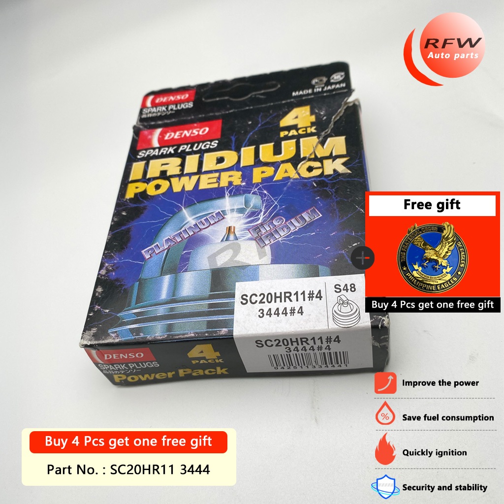 4Pcs Denso SC20HR11 3444 Iridium Spark Plug for Toyota Vios Altis ...