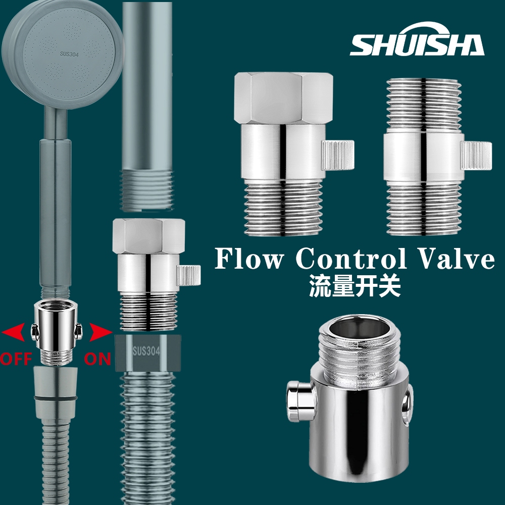 Mini Shut Off Stop Valve Shower Head Water Flow Control Straight Valve ...