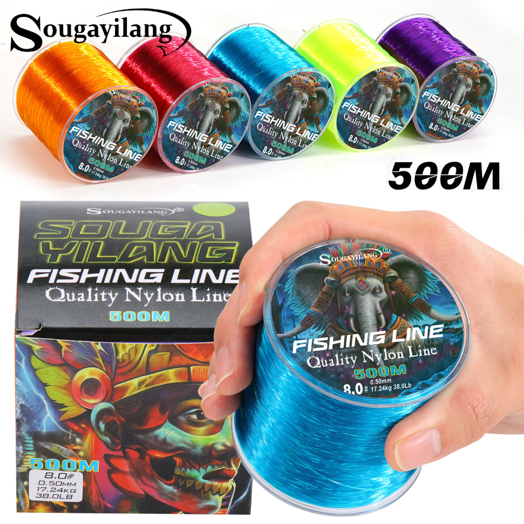 Sougayilang Super Strong Nylon Fishing Line 7-38lb 500M Monofilament ...