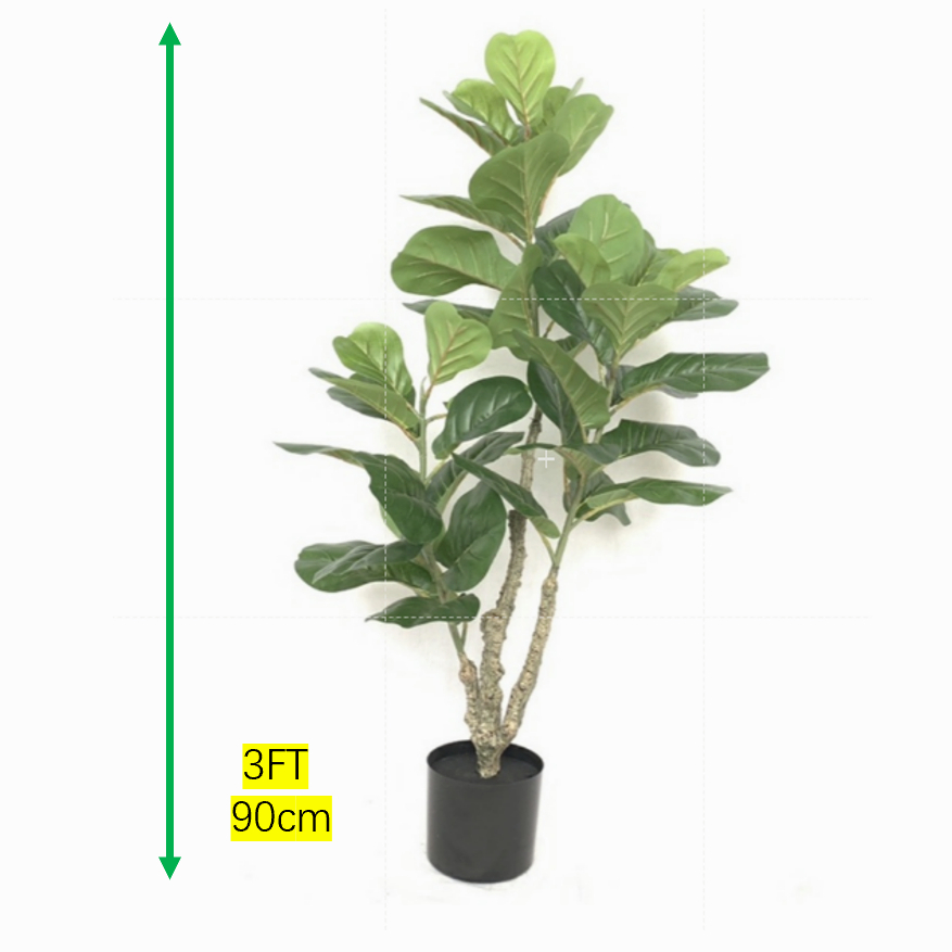 Artificial Lyrata Tree Fiddle Leaf big Tree/Fake Ficus Plant Faux ...