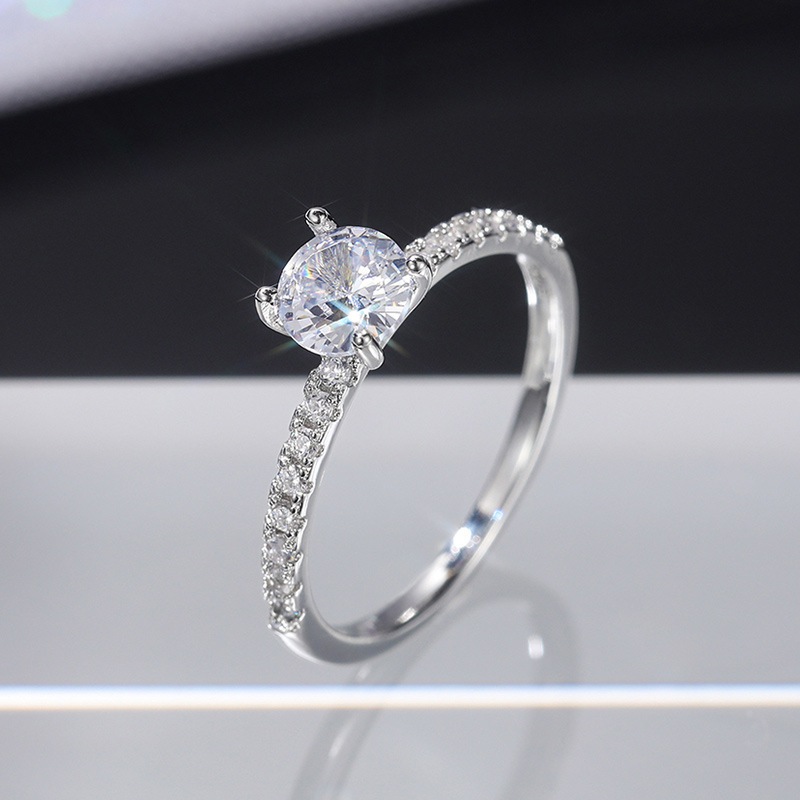 BOYPARK.S925 Silver Pandora Adjustable Promise Ring Cubic Zirconia ...