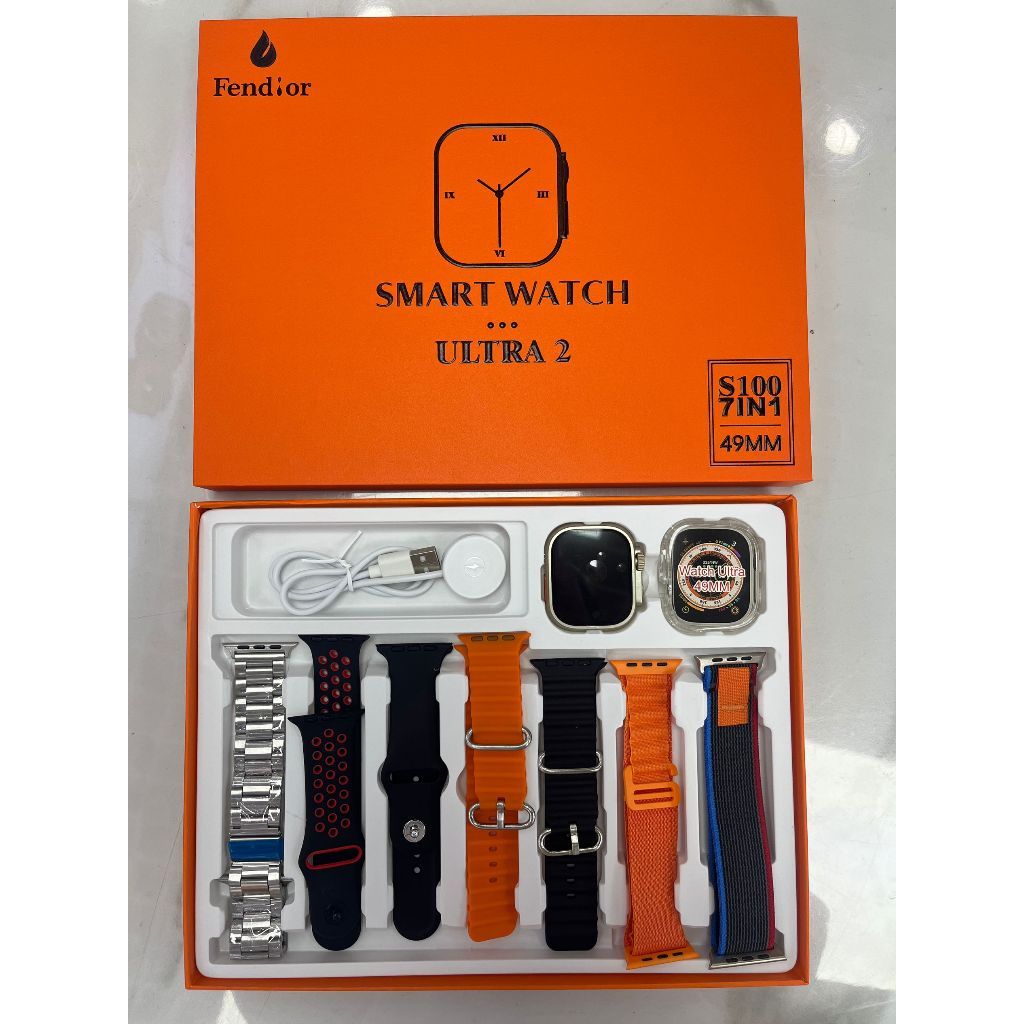 S100 Ultra 9 New Smartwatch Smart Watch 7 in 1 Straps 49mm Full Touch ...
