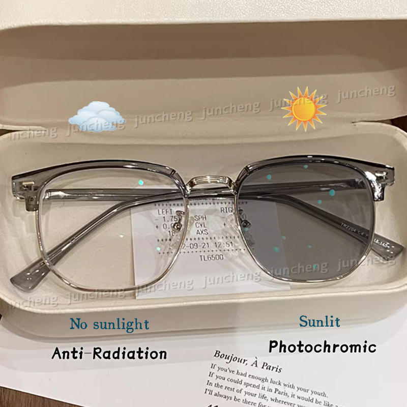Photochromic Anti Radiation Glasses For Men And Women Anti-Blue Ray ...