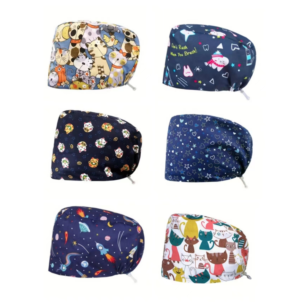Surgical cap doctor cap nurse cap beautician work cap elastic band ...