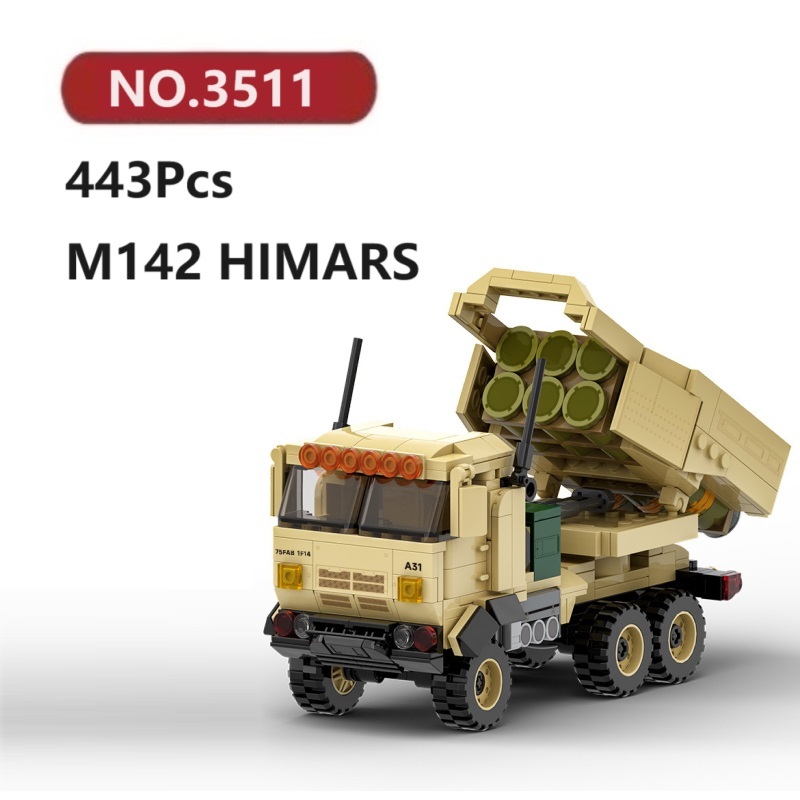 H142 HIMARS Rocket Launcher Building Blocks 443 Pcs WANGE Tank Bricks ...