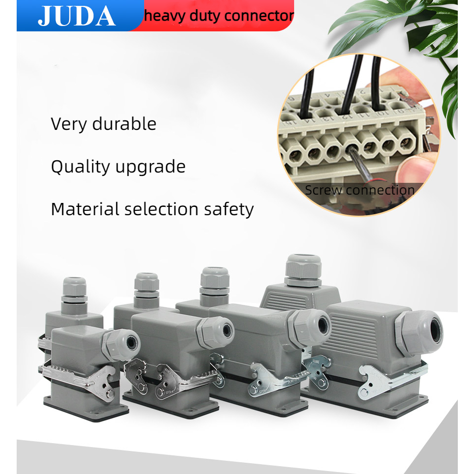 Rectangular heavy-duty connector HE-6 core 10 core 16 core 24 core 32 ...