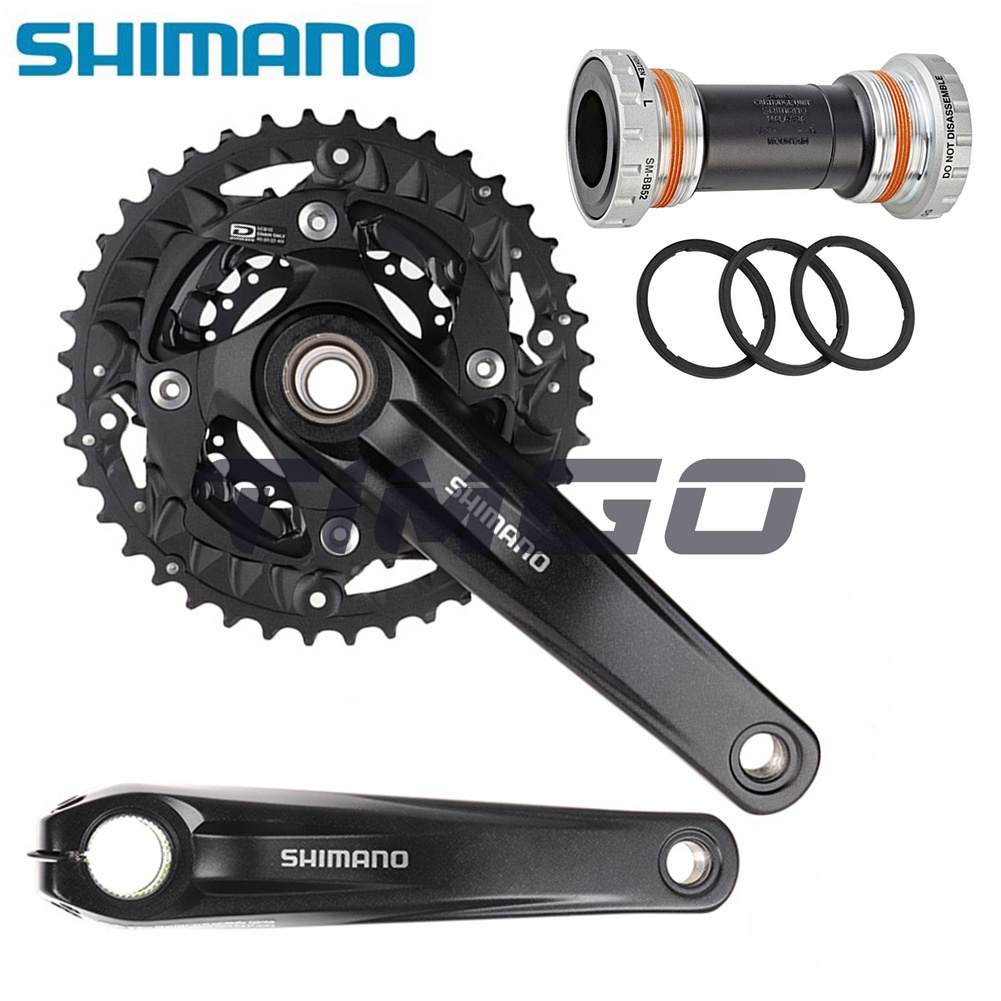 Shimano Deore FC-MT500-3 MTB Mountain Bike 3×10 Speed Crankset 40-30-22T HollowTech II SM-BB52 ...