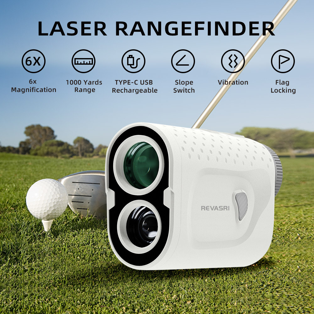 REVASRI Golf Laser Range Finder 1000 Yards Golf Rangefinder with Slope Switch with Magnet ...
