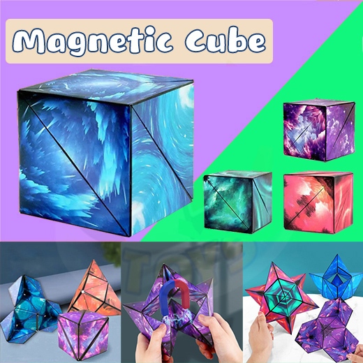 Shape Shifting Decompressing Toy Magic Cubes 3D Magnetic Rubik's Cube ...