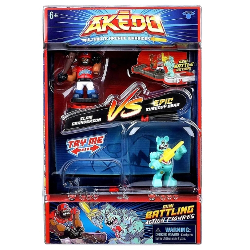 Akedo Ultimate Arcade Warriors Series 1 Axel VS. Epic Miss Slither Mini Battling Action Figure ...