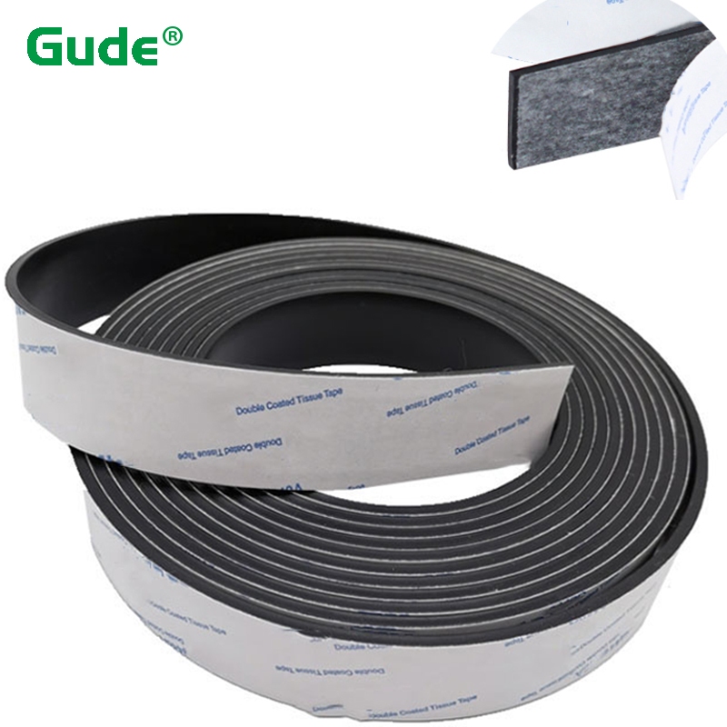 1Pc Black Silicone Rubber Strip Self Adhesive Seal Gasket Anti-skid ...