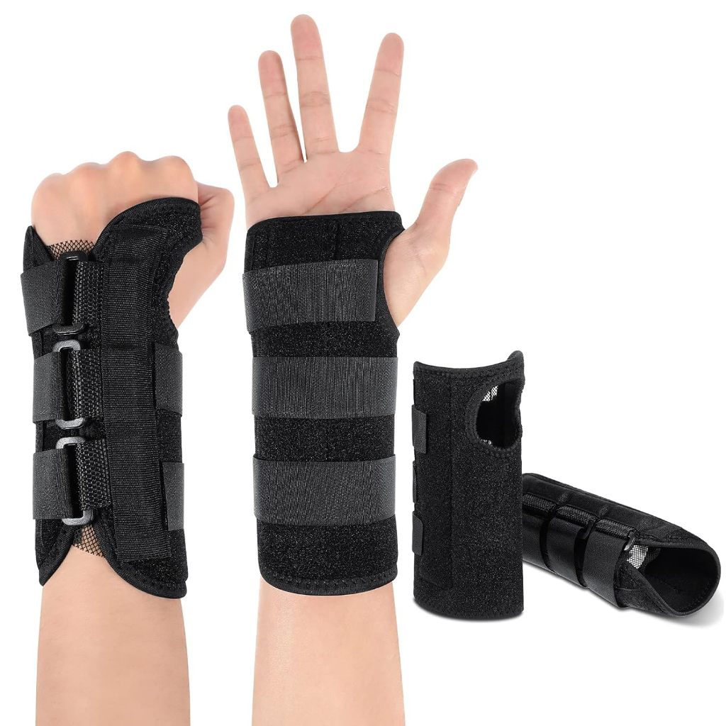 Carpal Tunnel Wrist Brace for Men and Women - Metal Wrist Splint for ...