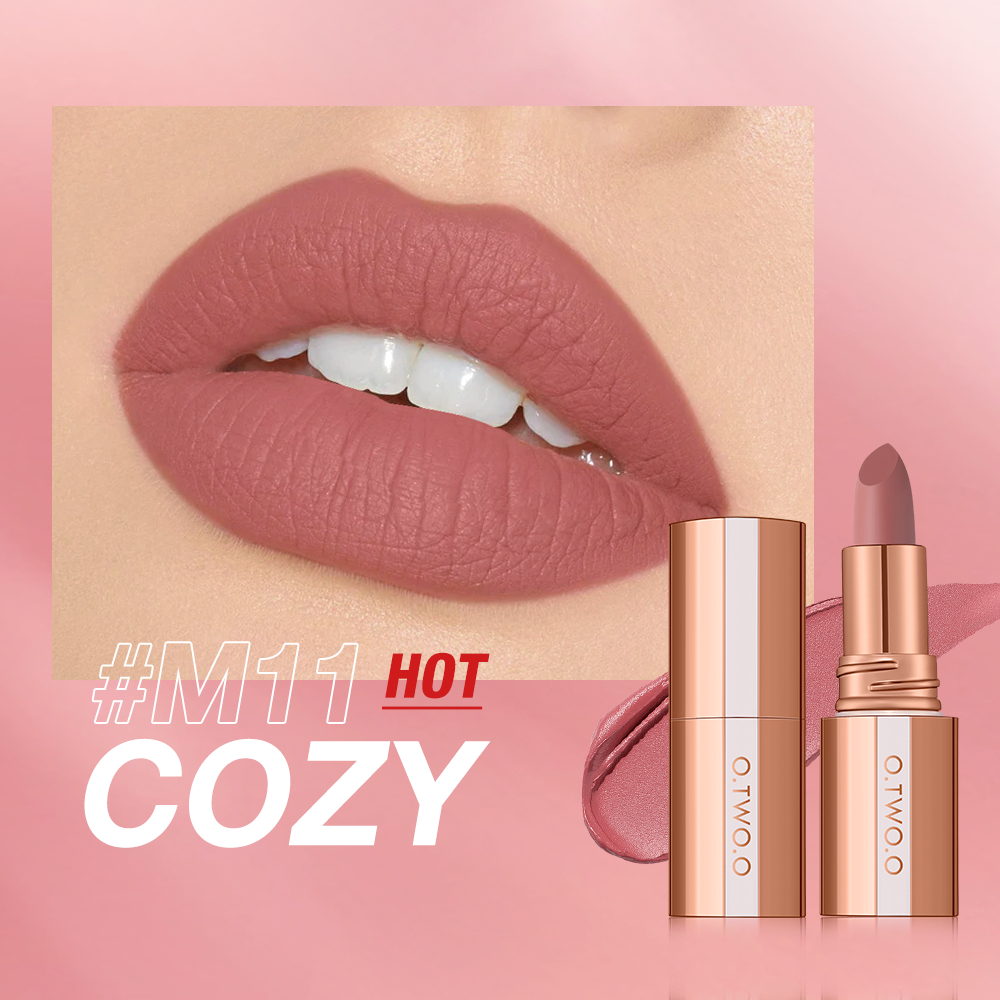 【NEW COLOR】O.TWO.O Lipstick Misty Kiss Lock Color Matte Velvety Long ...