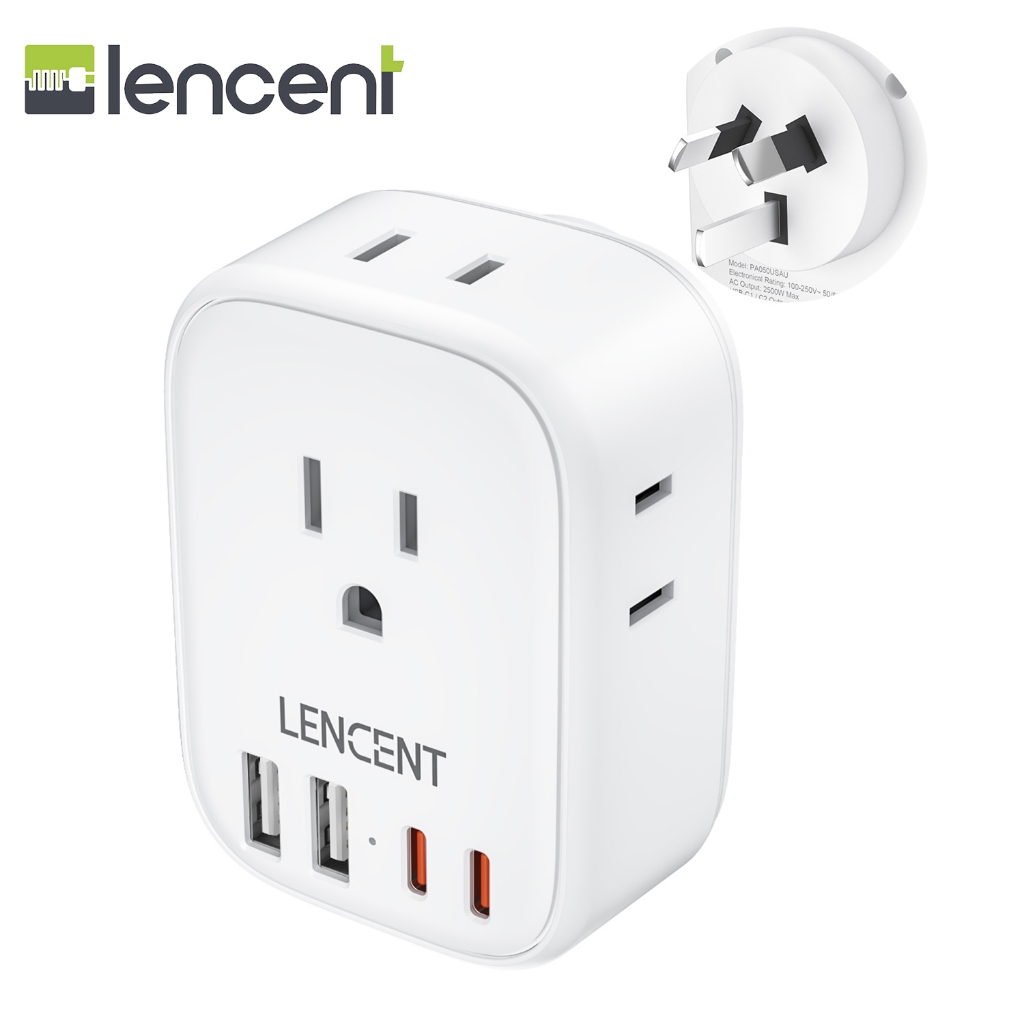 LENCENT Australia New Zealand Power Plug Adapter, Australian Travel ...