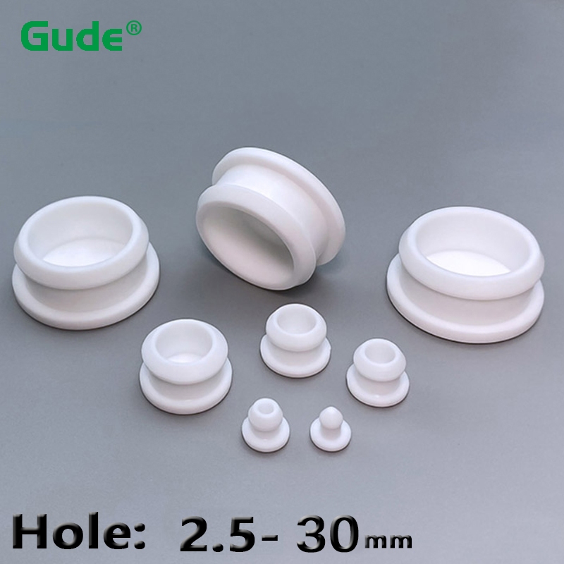 White Silicone Rubber Conical Snap-on Hole Plug Blanking End T-type ...