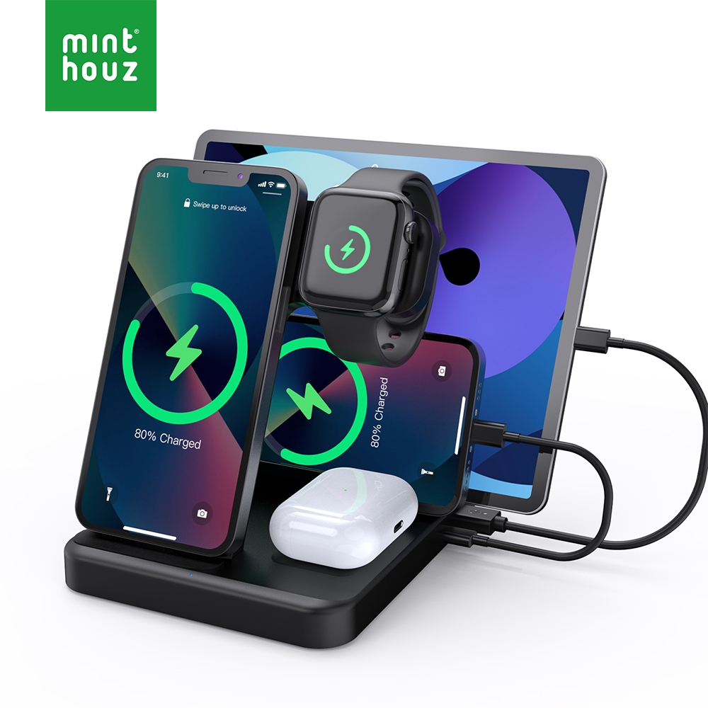 Minthouz Multifunction Charging Station 36W Wireless Charger Stand 5 in ...