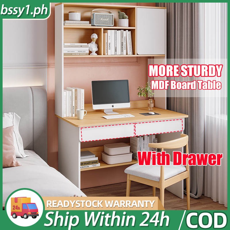 Desktop Computer Table With Drawer And Shelf Study Desk Computer Desk ...