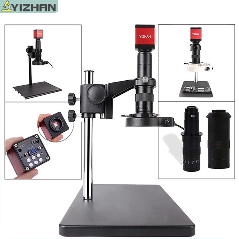 YIZHAN 13MP Industrial Digital Microscope 130X C-Mount Lens HDMI VGA ...
