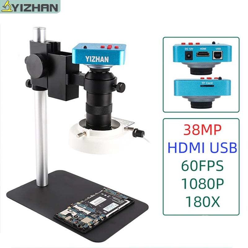 YIZHAN HDMI USB Microscope 38MP 60FPS 1080P Industrial Microscope ...