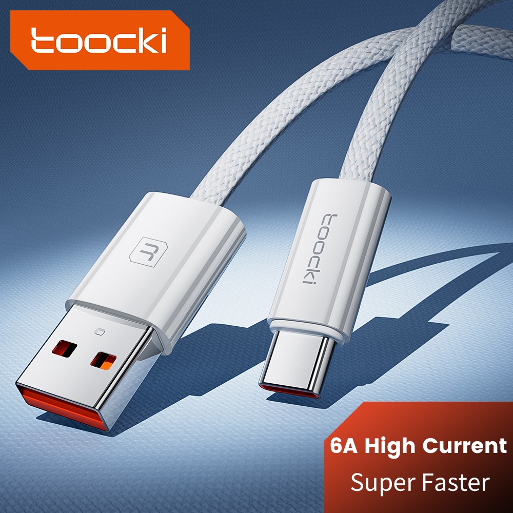 Toocki 6A USB Type C Super Fast Charge Cable For Huawei Samsung USB C ...