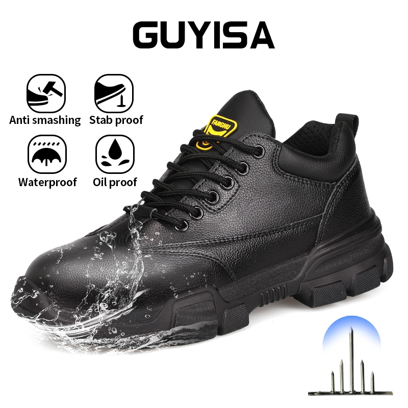 GUYISA safety shoes waterproof Steel Toe construction site work shoes ...