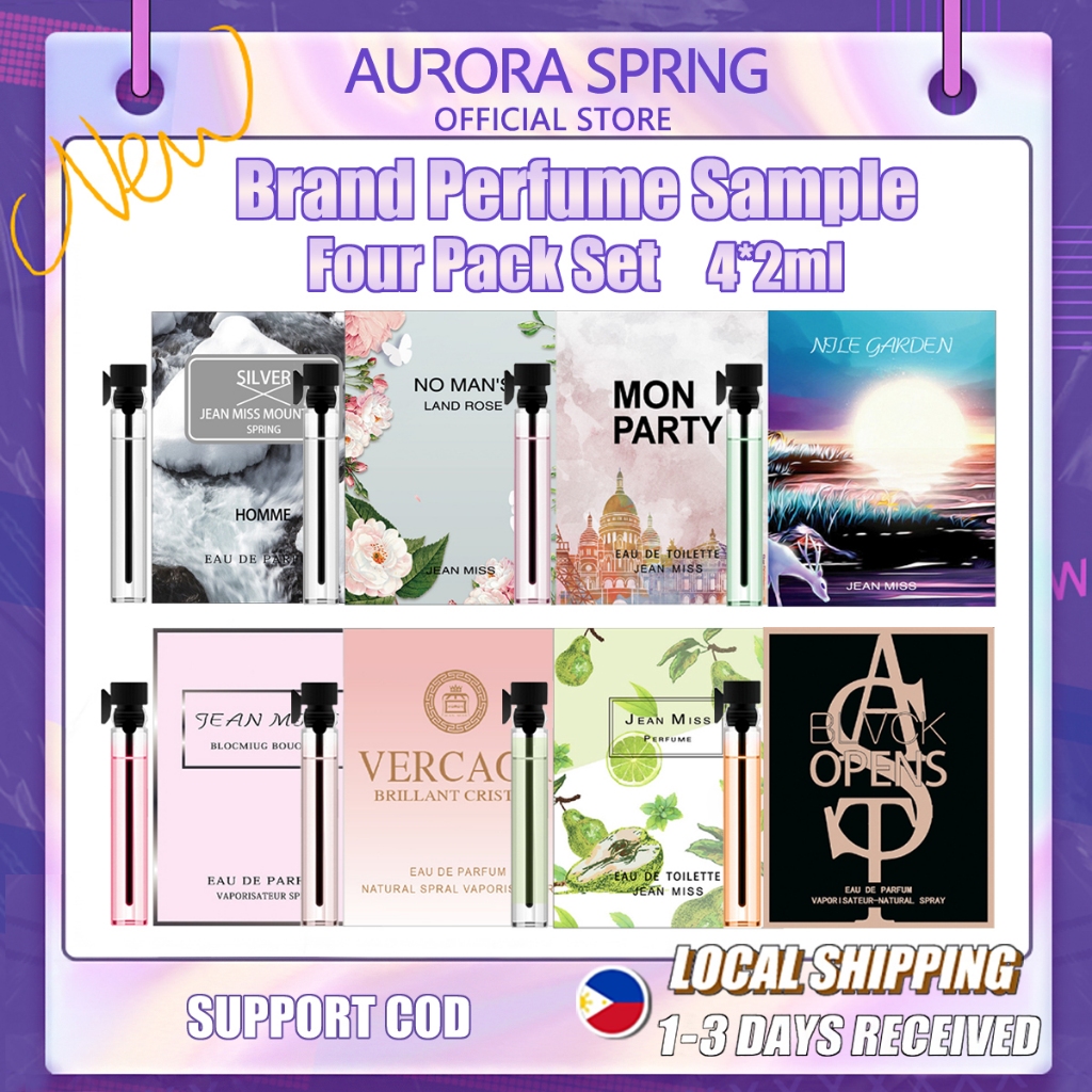 Aurora Spring 4PCS 2ML MINI Branded Perfume Sample Perfume Card Type ...