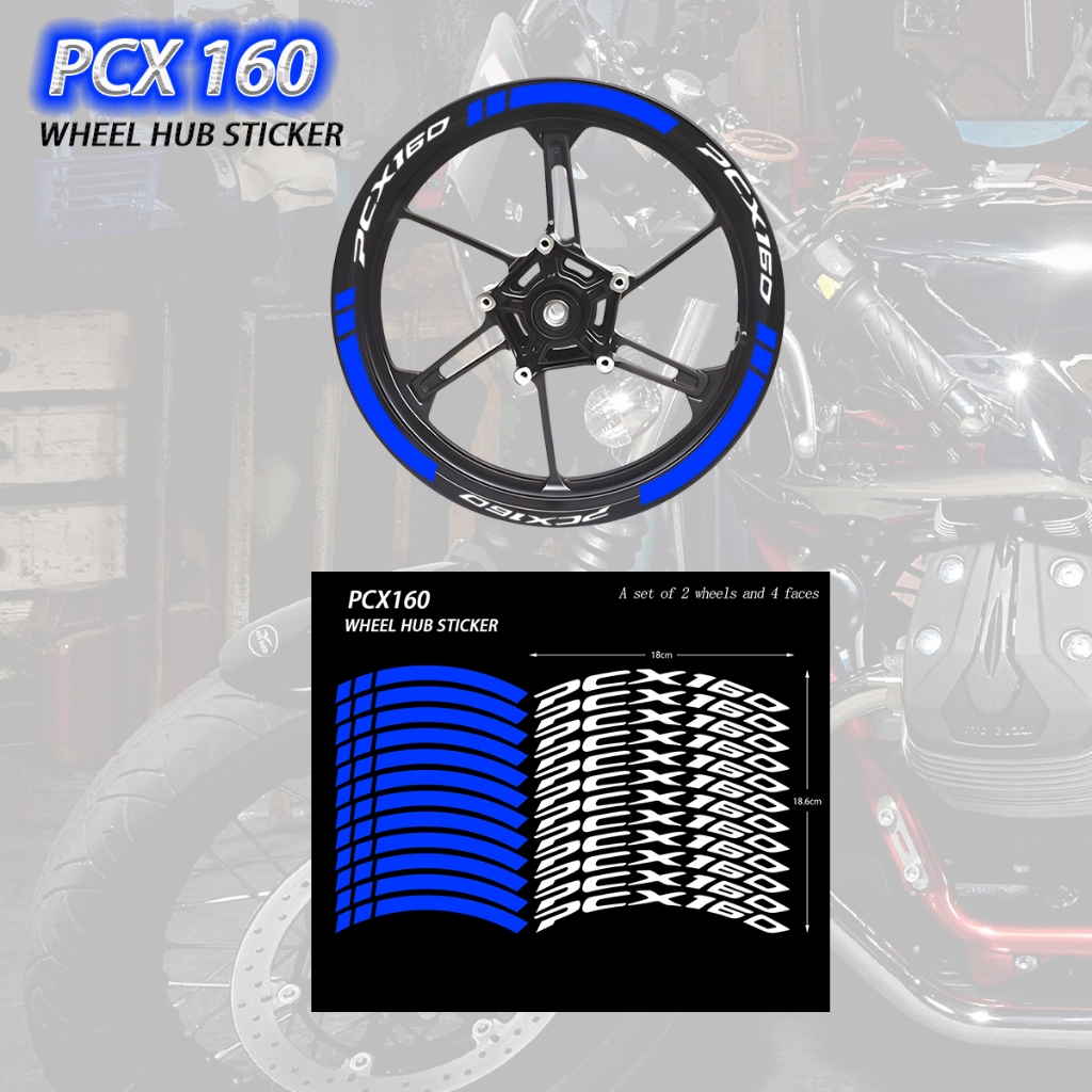 1 set of Honda PCx160 wheel hub stickers with motorcycle logo stickers ...