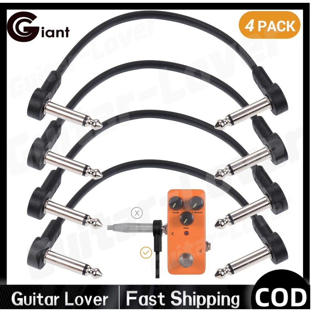 [NEW&COD] Ggiant 4 Packs AC-8 Guitar Effect Pedal Flat Patch Cables 6 ...