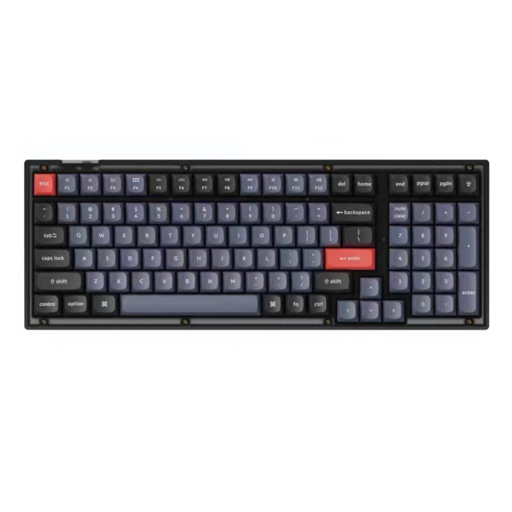 Keychron V5 black transparent 98 wired mechanical keyboard QMK key ...