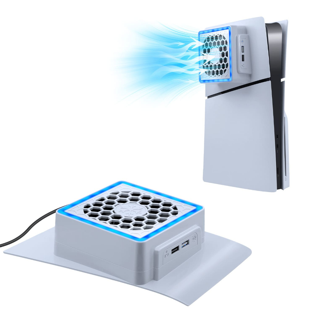 RGB Side Face Plate Cooling Fan with Light for PS5 Slim | Shopee ...