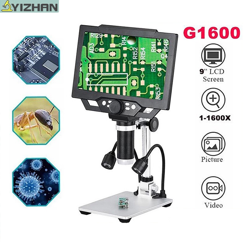【Ready Stock】1600X 9inch LCD Digital Electron Microscope For Mobile ...