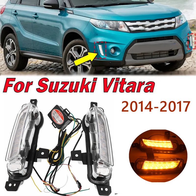 1 Pair LED DRL Daytime Running Light Turn Signal Lamps For Suzuki ...