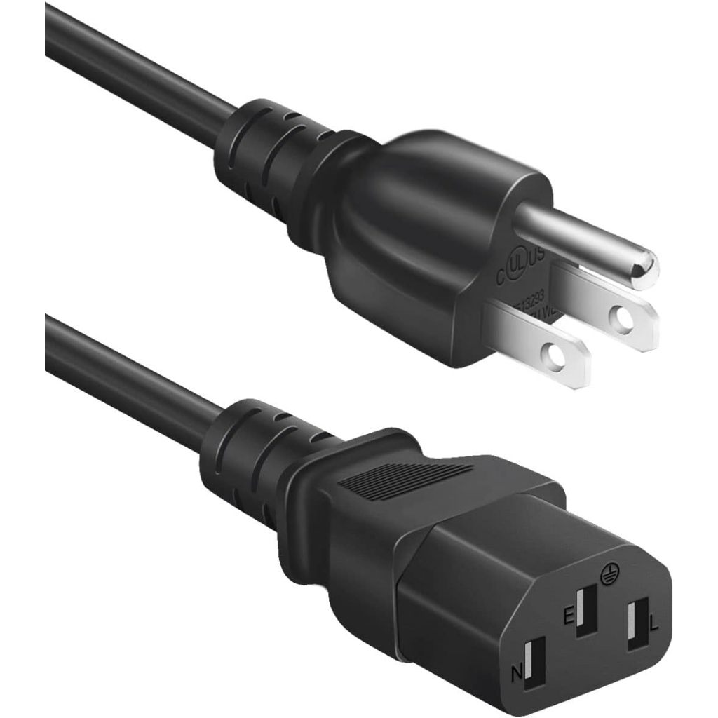 AC CPU Power Cord cable US Plug 3 Pin for PC Computer Printer Monitor ...