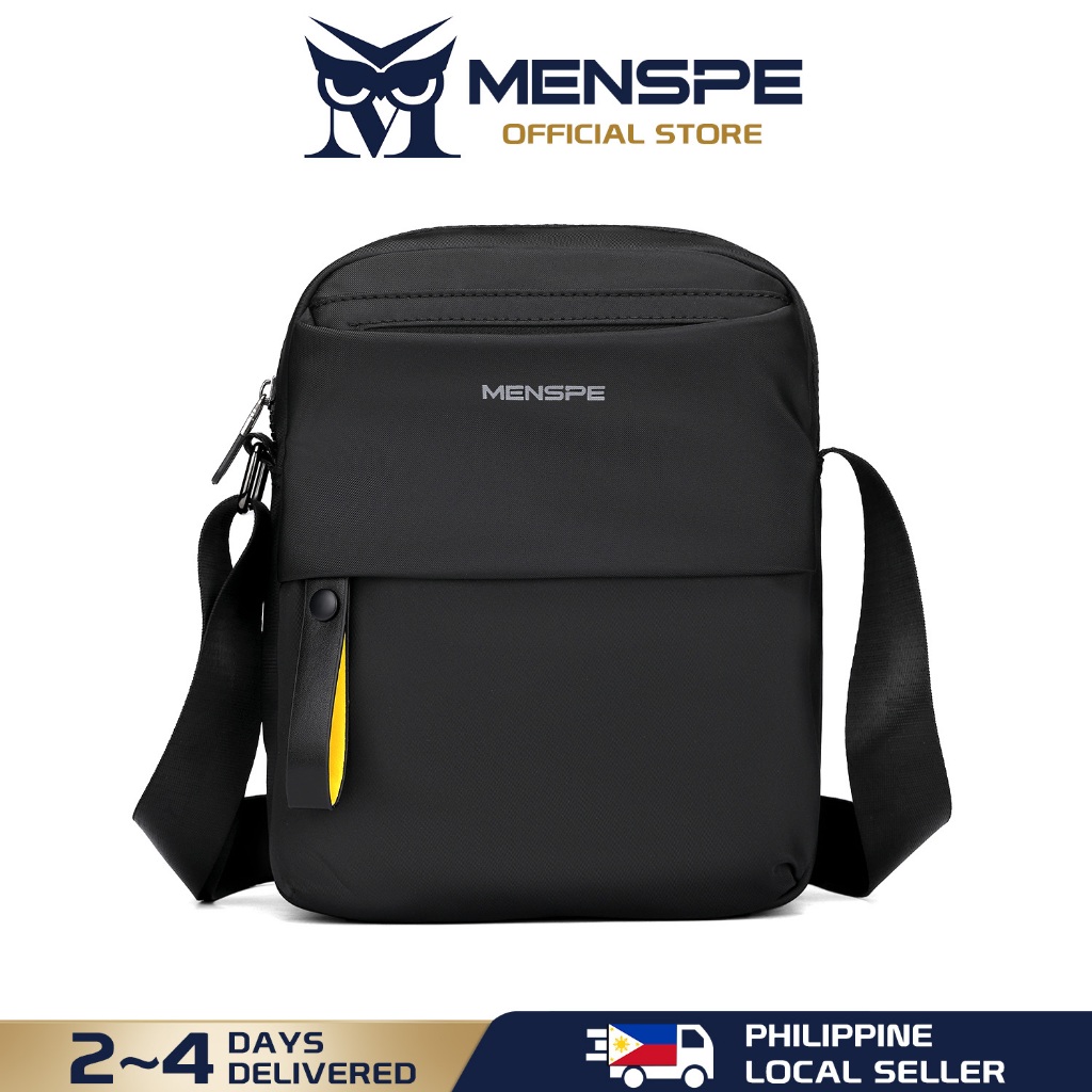 MENSPE Sling Beg Man Pouch Bag Nylon Waterproof Simple Messenger Bag ...
