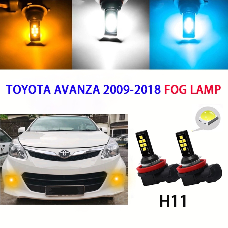 For Toyota Avanza 2009-2018 FOG LAMP LED BULB Ice blue White Yellow ...