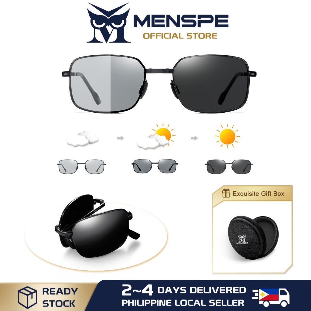 MENSPE Polarized Photochromic Sunglasses UV400 Protection Anti Glares ...