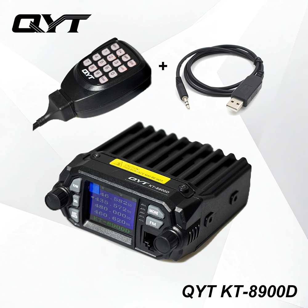 QYT Mobile Radio Quad Display KT-8900D Dual Band 25W VHF/UHF 136-174/ ...