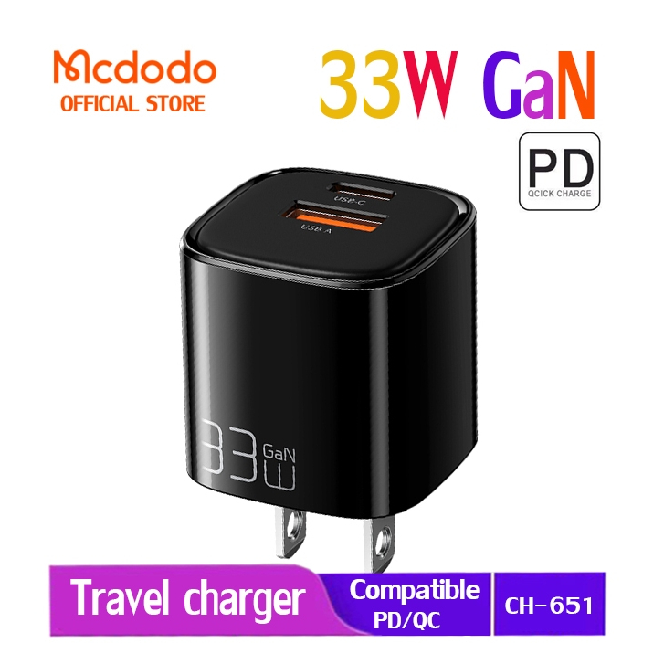Mcdodo 33W Quick Charging Adapter USB 5A Supor Charger SCP QC3.0 PD ...