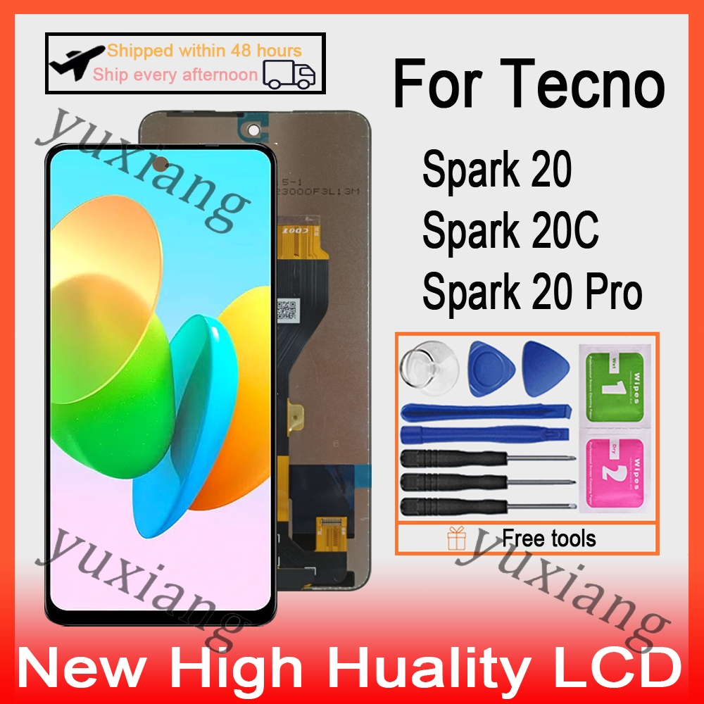 Original Tecno Spark 20 Spark 20C Spark 20 Pro LCD Display Touch Screen Assembly Replacement ...