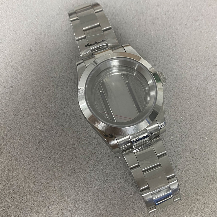 39mm Oyster Style Watch Case AK Sapphire Glass Stainless Steel Case ...