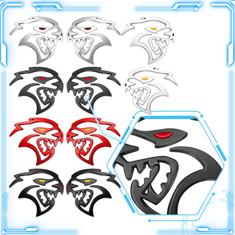High quality 3D metal Car Sticker Hellcat logo Emblem badge for Dodge ...