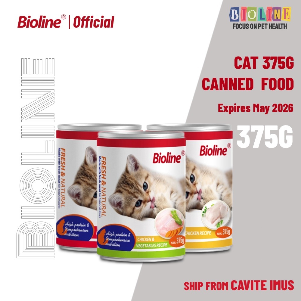 Bioline 375G Cat Wet Food Can Cat Snacks Cat Staple Food Chicken Beef ...
