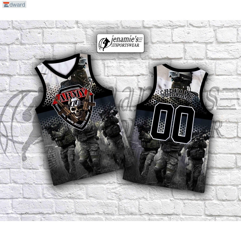 【Edward】Army Jersey Full Sublimation Free Customized Name and Number ...